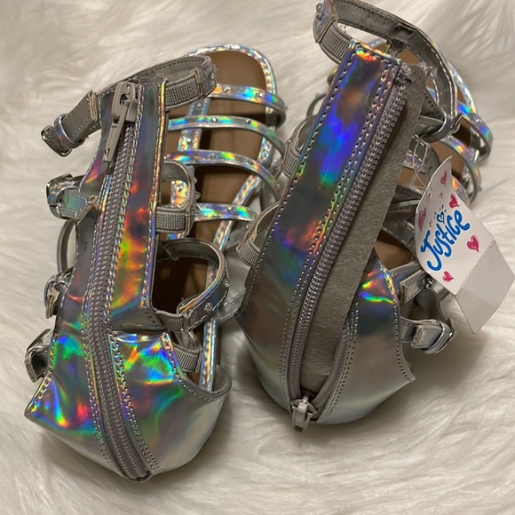 Justice | Shoes | Girls Holograph Gladiator Sandals | Poshmark